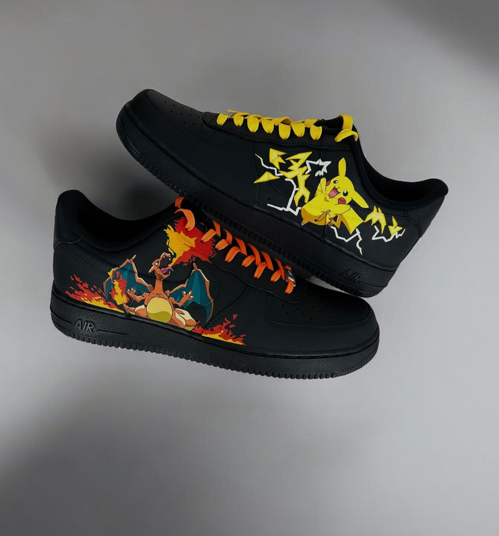 Customized Pokémon Sneakers with Pikachu and Charizard Artwork Online ...