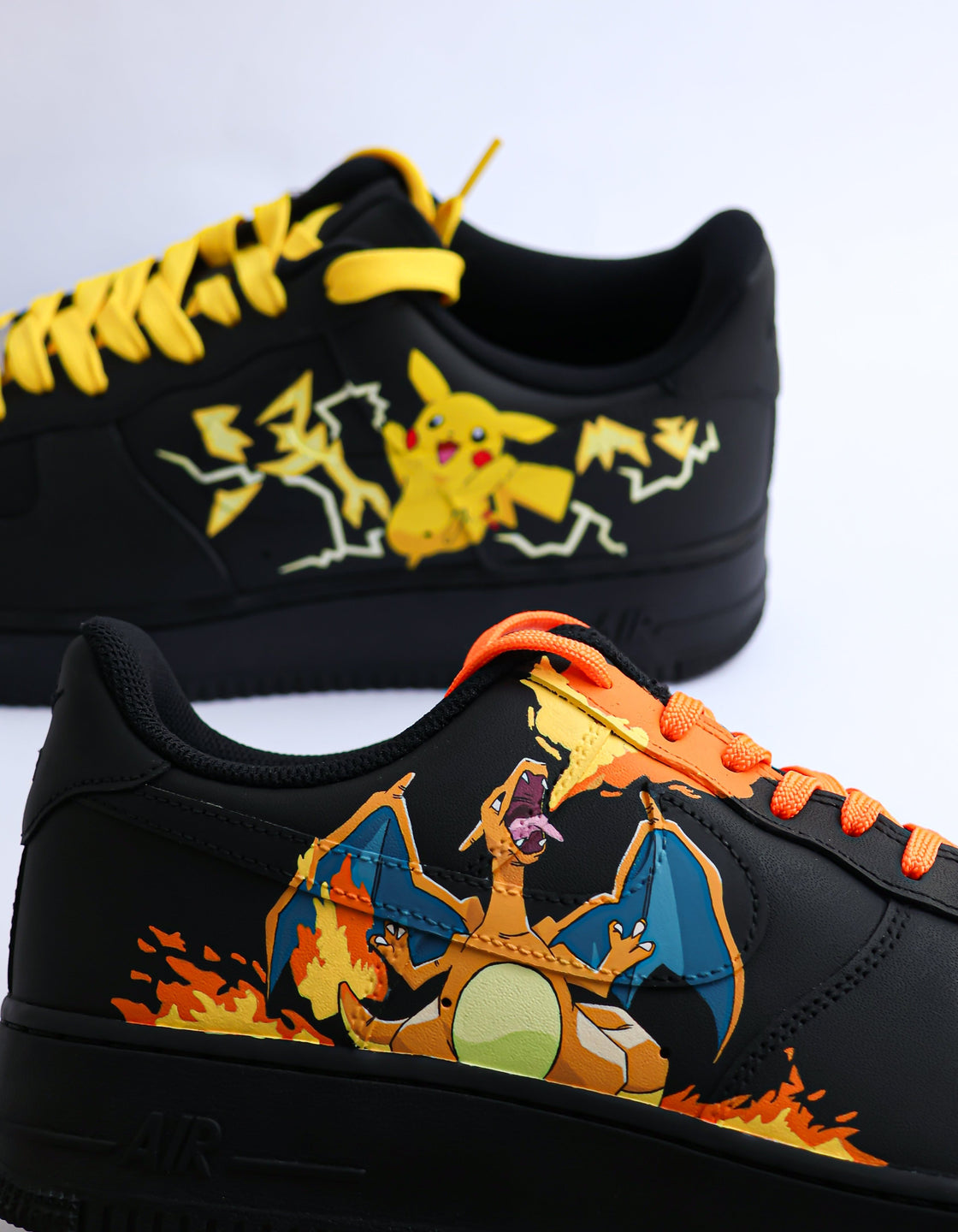 Customized Pokémon Sneakers with Pikachu and Charizard Artwork Online ...