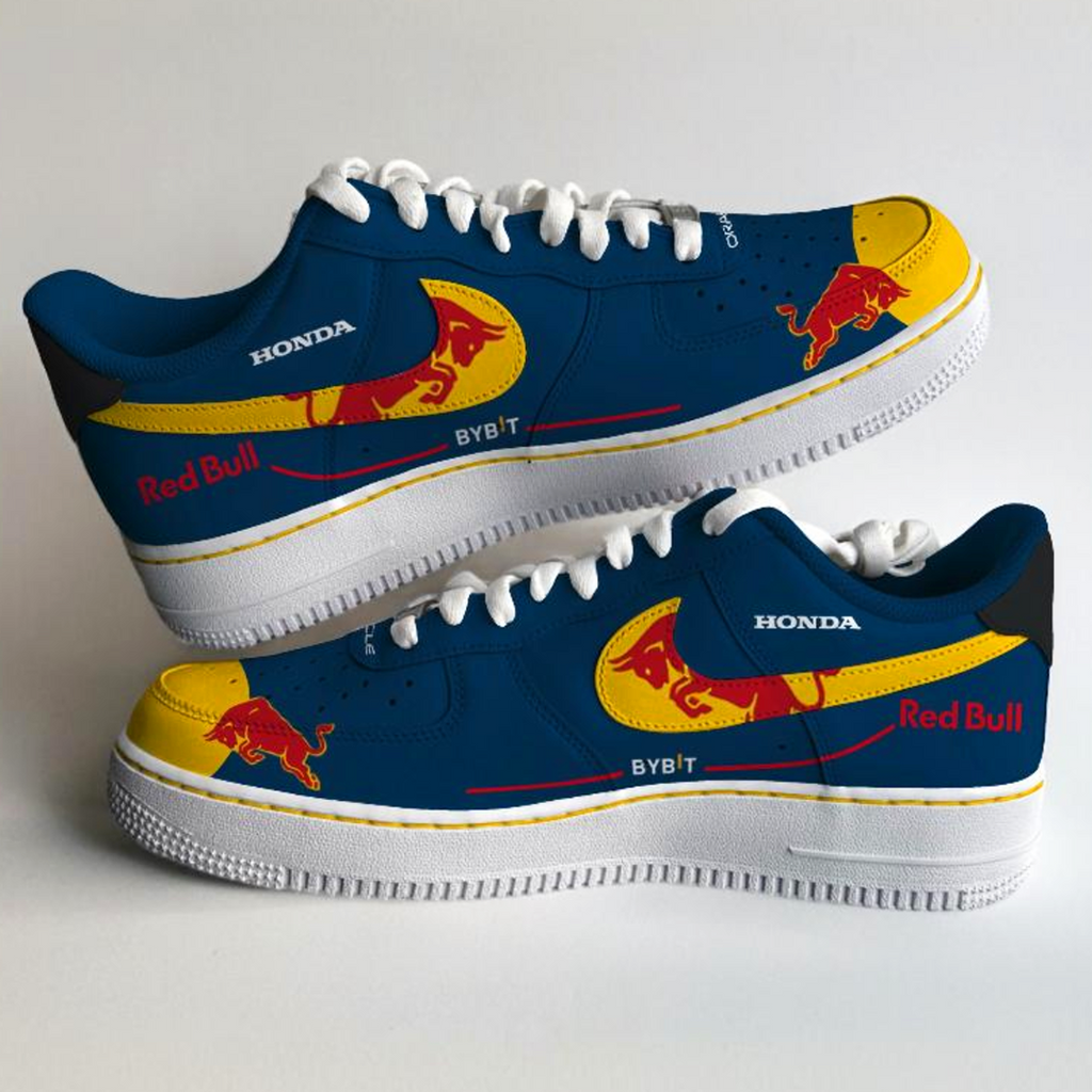 Redbull F1 Formula 1 Nike Air Force 1 custom sneakers India – Moreiarty