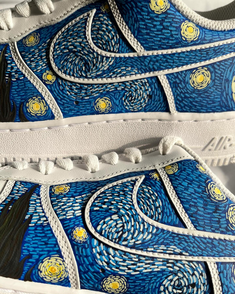 Van Gogh’s Starry Night themed Custom Sneakers in India | Moreiarty