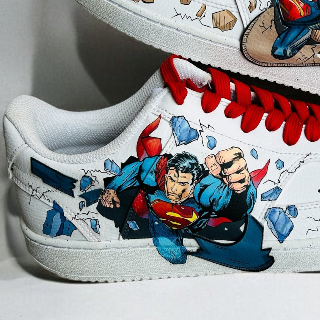 Nike Court Vision X Superman Custom Sneakers | Moreiarty